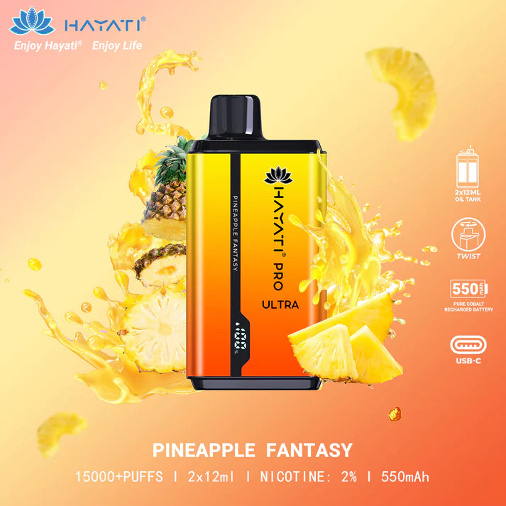 Hayati Pro Ultra 15000 Puff Vape Box Of 10 20mg Uk Disposable Vape